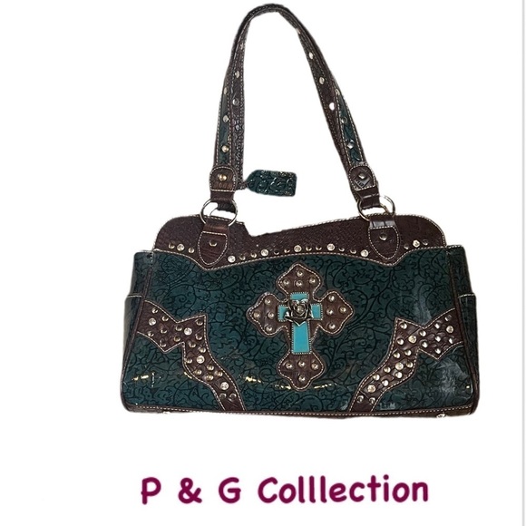 P & G | Bags | New P G Collection Vegan Leather Western Cross Purse | Poshmark